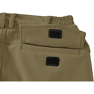 BGOWATU Women's Winter Hiking Pants Fleece Lined Waterproof Windproof Snow Insulated Pants with 6 Pockets Khaki L