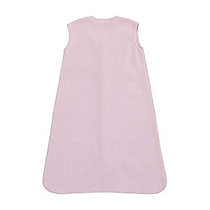 Sumersault - Pink Blanket with Cloud "Little Sleepy Head" Embroidery - 100% Microfleece Wearable Blanket for Babies 14-22 Lbs. | Swaddle Blanket, Medium