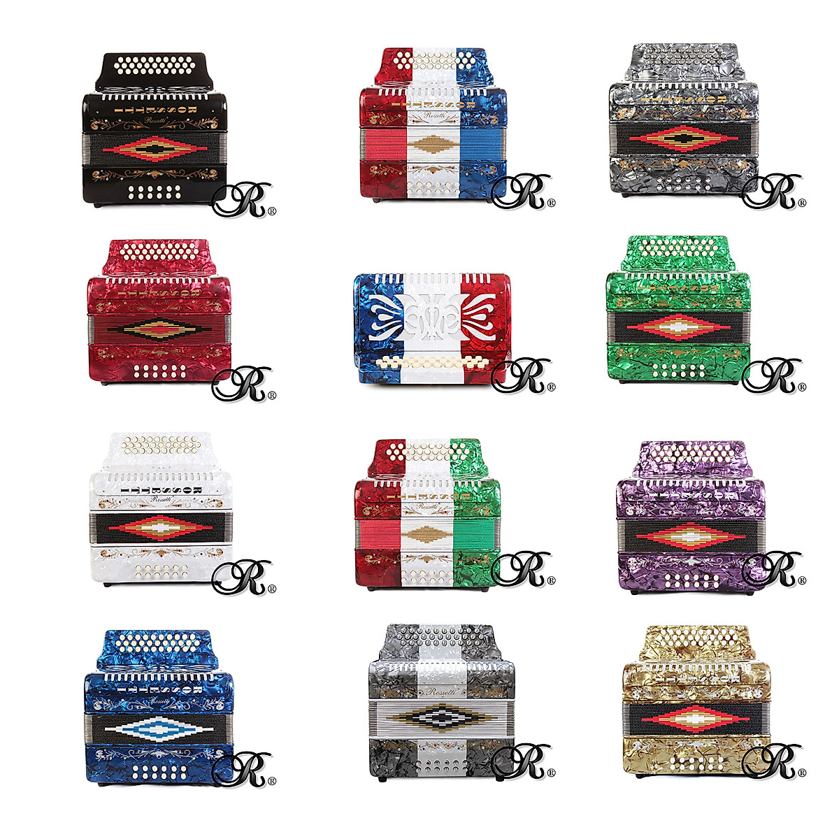 Rossetti, 31-Key Accordion (ROS3112-FBE-RD)