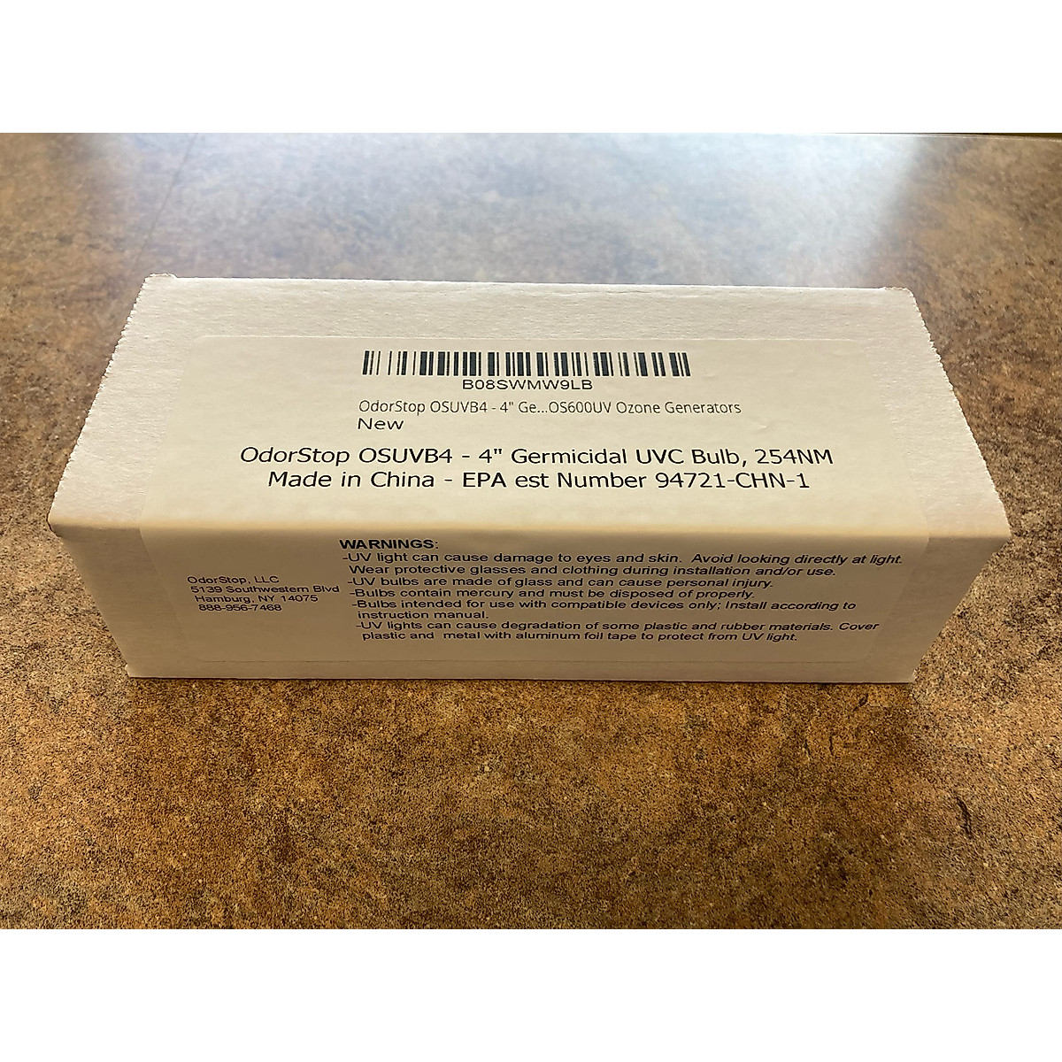 OdorStop OSUVB4-4" Germicidal UVC Bulb, 254NM, for use OS600UV Ozone Generators