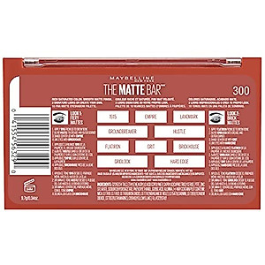 Maybelline New York The Matte Bar Eyeshadow Palette, 300 THE MATTE BAR, 1 Count