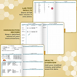 Clever Fox Medical Planner Daily – Health Diary Notebook, Wellness Journal & Self-Care Logbook, Lasts 3 Months, 7x10.5″ (Amber Yellow)