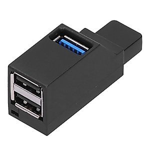 Portable USB Hub, Portable USB Hub High Speed 3 Port Portable Data Hub with Lanyard USB2.0 USB3.0 Interface Computer Supplies for Laptops, PC