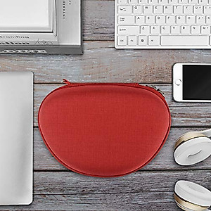 Geekria Shield Headphones Case Compatible with Beats Studio Pro, Solo Pro Wireless, Solo 2, Solo HD, Solo 3 Case, Replacement Hard Shell Travel Carrying Bag with Room for Accessories (Red)