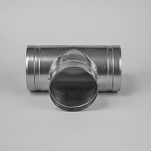 Metal 4" Inch 3 way splitter. Connect multiple machines - 90 degree 3 way connector.