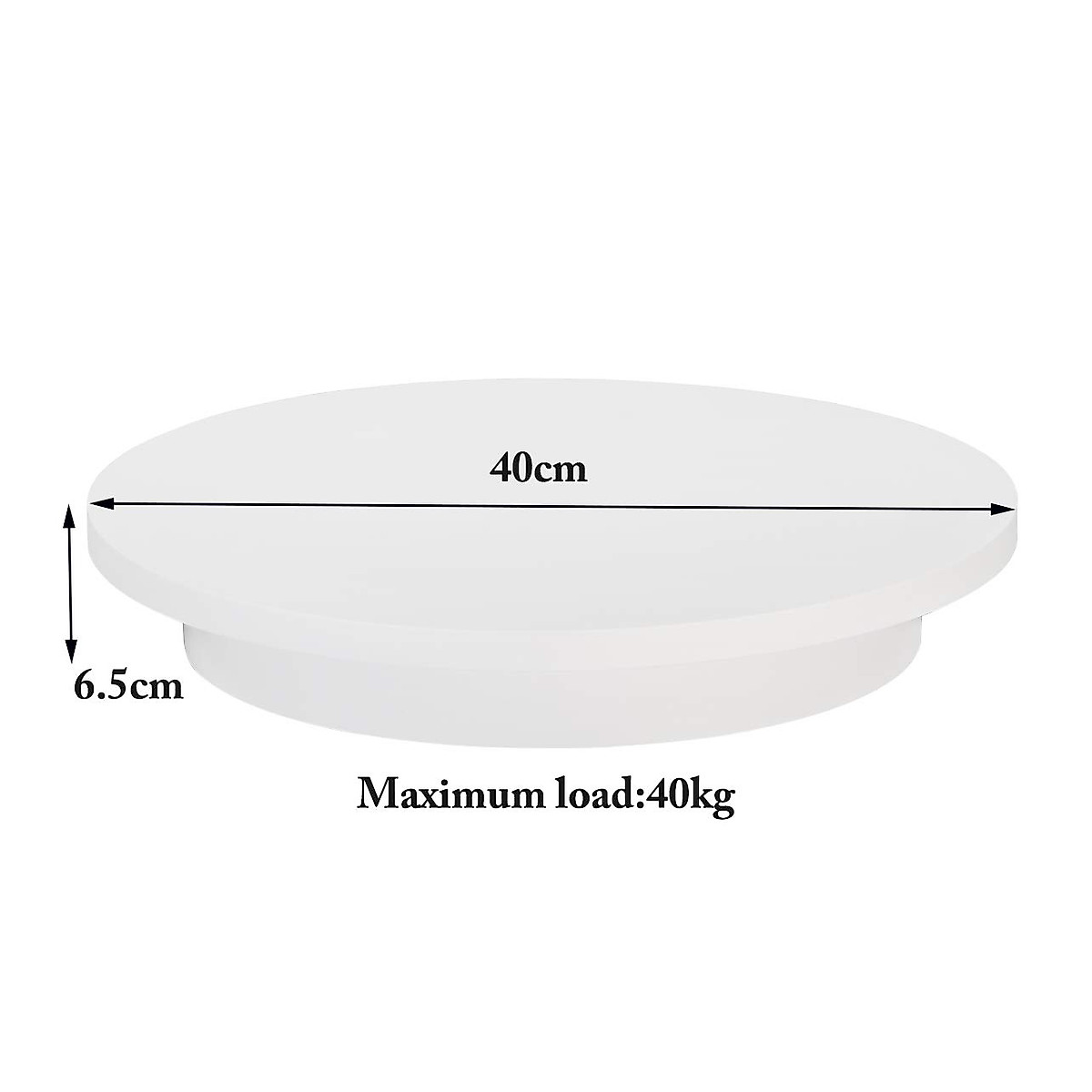 ComXim Professional 360 Degree Photography Turntable for Product Photography, 15.8in(40cm) Diameter,Automatic Remote Control Angle,Speed,Direction, Various Rotation Mode (White)