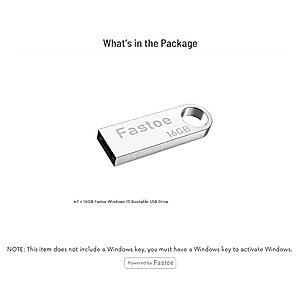 Fastoe Bootable USB Flash Drive for Windows 10, Bootable USB Install & Upgrade for Windows 10 Pro 32/64 Bit