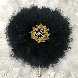 African Feather Fan African Custom Wedding Feather Hand Fan for Wedding Bride Hand Held Photo Props Art Craft Wedding Party Decoration Party Favors-Feather Fan for Bride