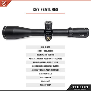 Athlon Optics 212107: Ares Etr 4.5-30X56 Direct Dial, Side Focus, 34Mm, Ffp, Aprs6 Ir -Mil Matte Finish