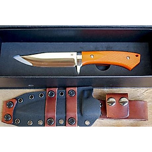 Masano Outdoor Multi Fulltang Knife MASANO03 Orange masano03-or D2 Steel 9.4" Blade G10 Handle Kydex Sheath Camping Bushcraft