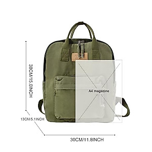 TeeYee Canvas Backpack Women Retro Large Capacity Backpack Casual Versatile Backpack BAG157green