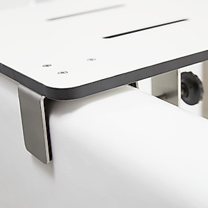 Redondo 26.5-inch x 16-inch White Phenolic Portable Tub Seat for Adults with Adjustable Legs and Dual Clamps