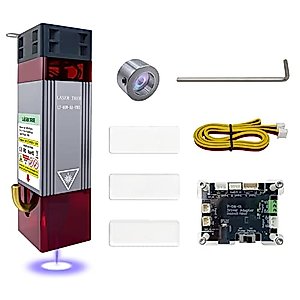 LASER TREE Laser Engraver Module, 80W Laser Engraving Cutting Module for Wood and Metal, 10W Output Power, FAC Ultra Accurate Laser Module with Air Assistance, 45mm Fixed-Focus Laser Cutter Module 12V