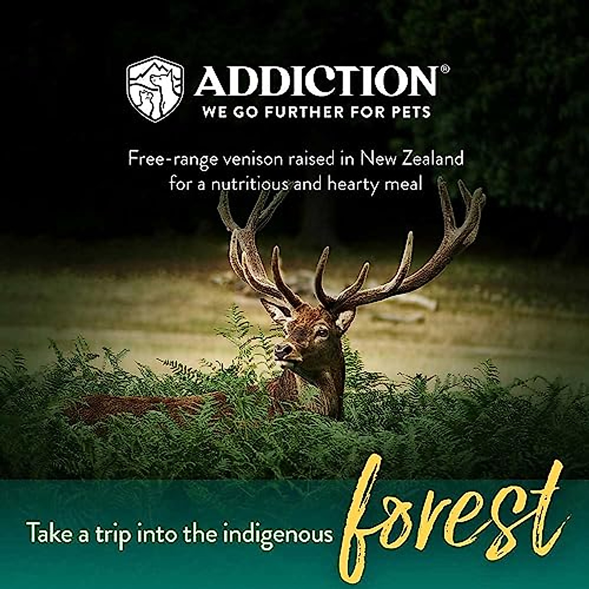 Addiction Viva Venison Cat Grain Free Dry Cat Food Novel High Protein Recipe Crafted in New Zealand 4lb