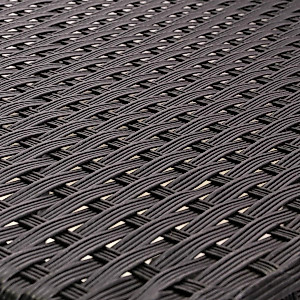 Barton 3 Pieces High Back Rocking Chair Set w/Glass Table Black Outdoor Patio Furniture Wicker Rattan Modern Conversation Chat Seating