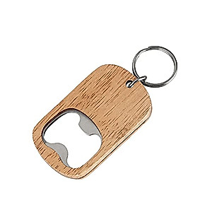 ARFUKA Bottle Opener Keychain Portable Wooden Beer Bottle Opener Keyring Beverage Soada Drinks Bottle Opener Key Chain Christmas Birthday Gift for Men and Women