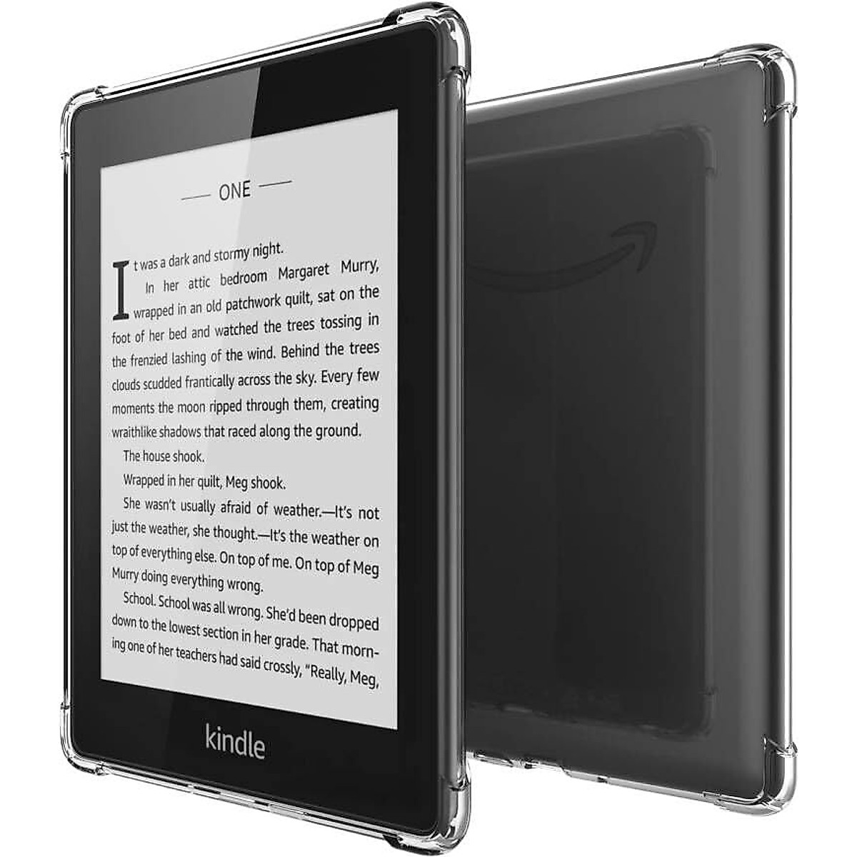 Clear Case for 6.8" Kindle Paperwhite 11th Generation 2021 and Signature Edition TPU Back Cover, Bumper Corners Slim Protective Case for 11th Gen Kindle Paperwhite- Transparent (Transparent)