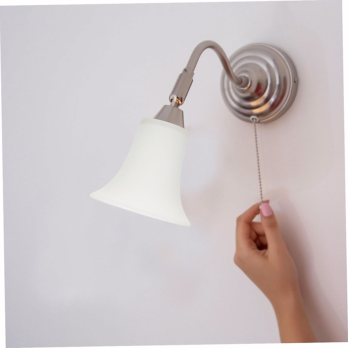 DOITOOL Chic Lampshade Glass Light Cover Easy Assembly for Bedroom Living Room Ceiling Lamp