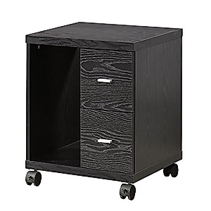 Coaster Home Furnishings Russell 2-Drawer CPU Stand Black Oak