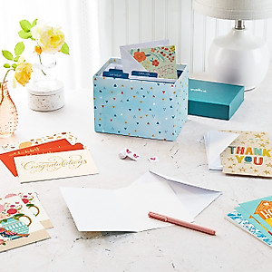 Hallmark All Occasion Boxed Set of Assorted Blank Greeting Cards with Card Organizer (Pack of 100)—Birthday, Thank You, Congratulations, Wedding, Baby, Thinking of You, Sympathy