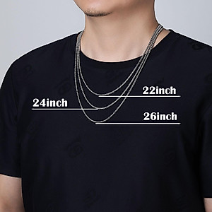 Dowos Silver Cross Necklace Mens Cross Necklace Stainless Steel Large Cross Necklace Gold Cross Necklace for Men Silver Cross Necklace