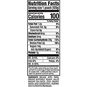 Happy Tot Organic Stage 4 Super Foods Apples & Butternut Squash + Super Chia, 4.22 Ounce Pouch (Pack of 16) (Packaging May Vary)