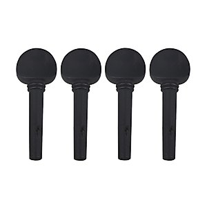 BQLZR 1/8 Size Violin Tuning Pegs Replacement Accessories w/Shell Dot Pack of 4 Black