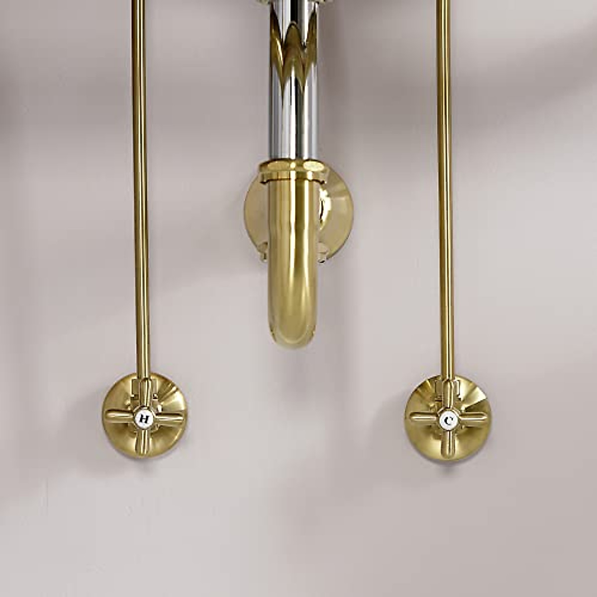 Kingston Brass KPK107P Trimscape Plumbing Supply Kit Combo, Brushed Brass