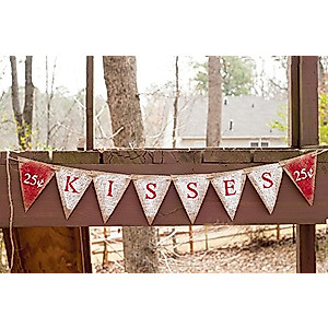 Valentines Day Decor | Valentines 25 cent Kisses Banner | Valentine Decoration