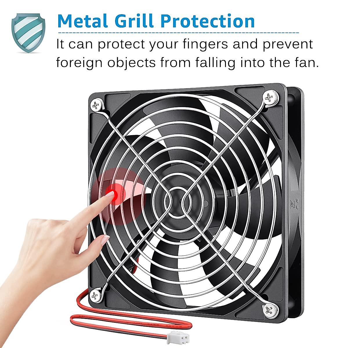 GDSTIME Dual Ball Bearings 120mm x 120mm x 25mm 5 inch 12v Brushless DC Cooling Exhaust Fan, For Desktop