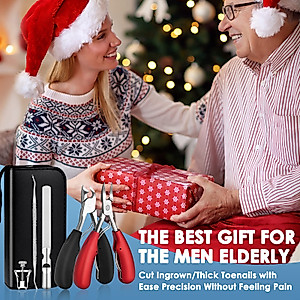 Modacraft Podiatrist Toenail Clippers, Professional Thick & Ingrown Toe Nail Clippers for Men Seniors, Ingrown Toenail Treatment Removal Kit with Nail Cutter Super Sharp Blade Soft Anti-slip Handle