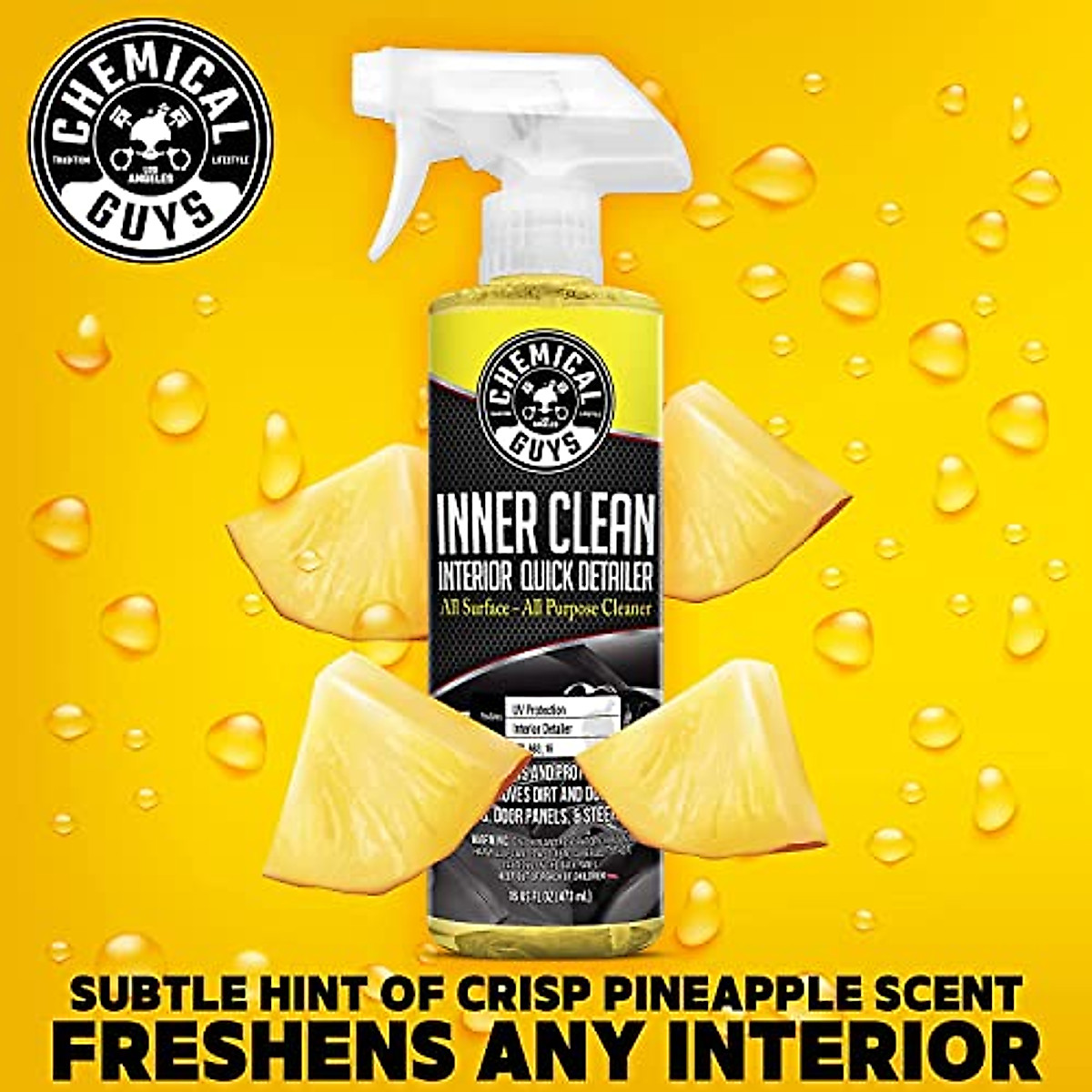 Chemical Guys SPI_663_16 InnerClean Interior Quick Detailer and Protectant (16 oz) and Chemical Guys SPI_109_16 Leather Cleaner and Conditioner Complete Leather Care Kit (16 oz) (2 Items) Bundle