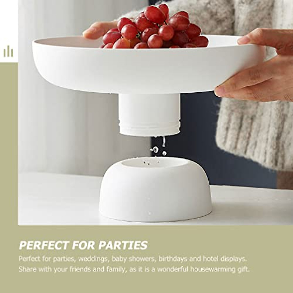 Luxshiny Salad Plate Footed Fruit Bowls Footed Cake Dessert Bowls Sashimi Sushi Plates Serving Trays for Dessert Sushi Fruits Snacks