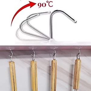 IZAKOV Self Adhesive Hook, for Hanging Self Adhesive Transparent Hook 22 lbs (Maximum), Waterproof Transparent Hook, Hanging Hook for Bathroom, Kitchen, Indoor and Outdoor Home Office, 12Pack