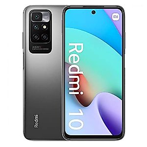Xiaomi Redmi 10 2022 4G LTE (64GB + 4GB) LTE GSM Unlocked 6.5" 50MP Quad Cam (Tmobile Mint Tello and International Global) + (w/Fast Car 51W Charger) (Carbon Gray)
