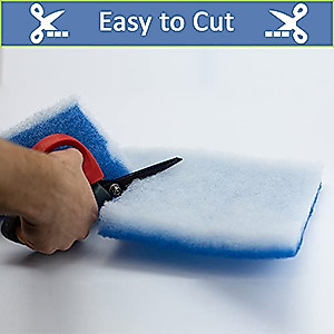 inTank Worlds Best Premium 2 Inch Thick Aquarium Pond Filter Floss | Value Pack (3 Large Pads) 600 sqin | Double Bonded Poly Filter Pads | Easy Cut to fit | Clean Clear Water