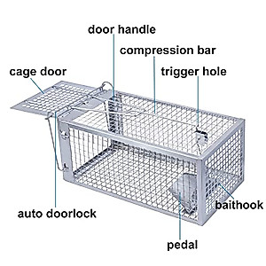 Mouse Trap,Humane Mouse Mice Trap Cage,Indoor Rat Trap,Live Pest,Squirrels, Chipmunks, Rats,Mouse Catching and Release Cage