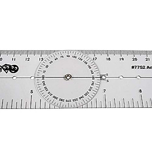 LEARNING ADVANTAGE-7752 Angle Measurement Ruler - Clear, Flexible and Adjustable Geometry Measuring Tool - Measure Angles to 360 Degrees and Lines to 12"