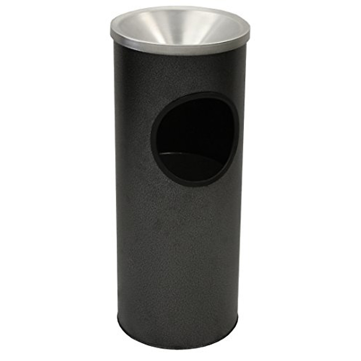 Witt Industries 3000SVN Steel 3-Gallon Urn Ash-N-Trash Receptacle with Galvanized Liner, Round, 10" Diameter x 25" Height, Silver