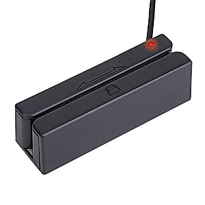 Magnetic Stripe Card Reader USB 3-Track POS Credit Card Reader Swiper Magstripe Swipe Card Reader Membership Card Gift Card Reader Access Control Card Reader Writer