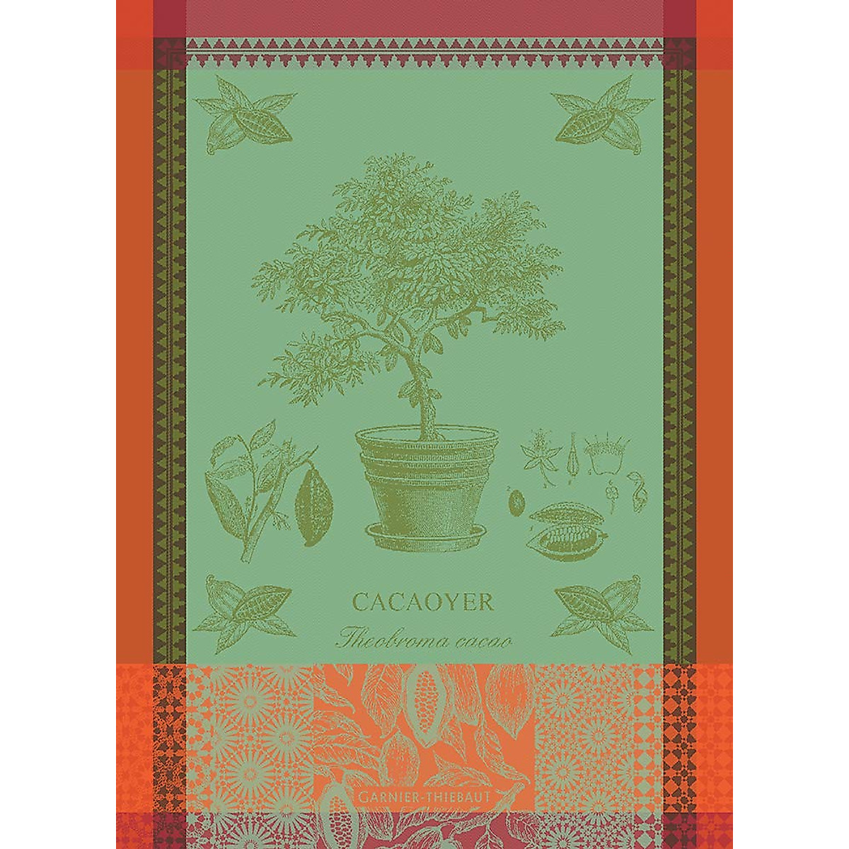 Garnier Thiebaut Ananas en Pot Jaune Soleil Kitchen Towel, 22"x30"