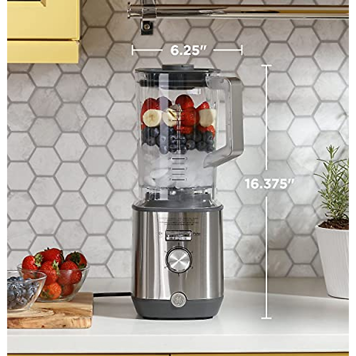 GE - 5-Speed 64-Oz. Blender - Stainless Steel