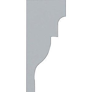 Ekena Millwork BKT05X04X10WG 5 1/4-Inch W x 4 1/2-Inch D x 10-Inch H Wigan Bracket