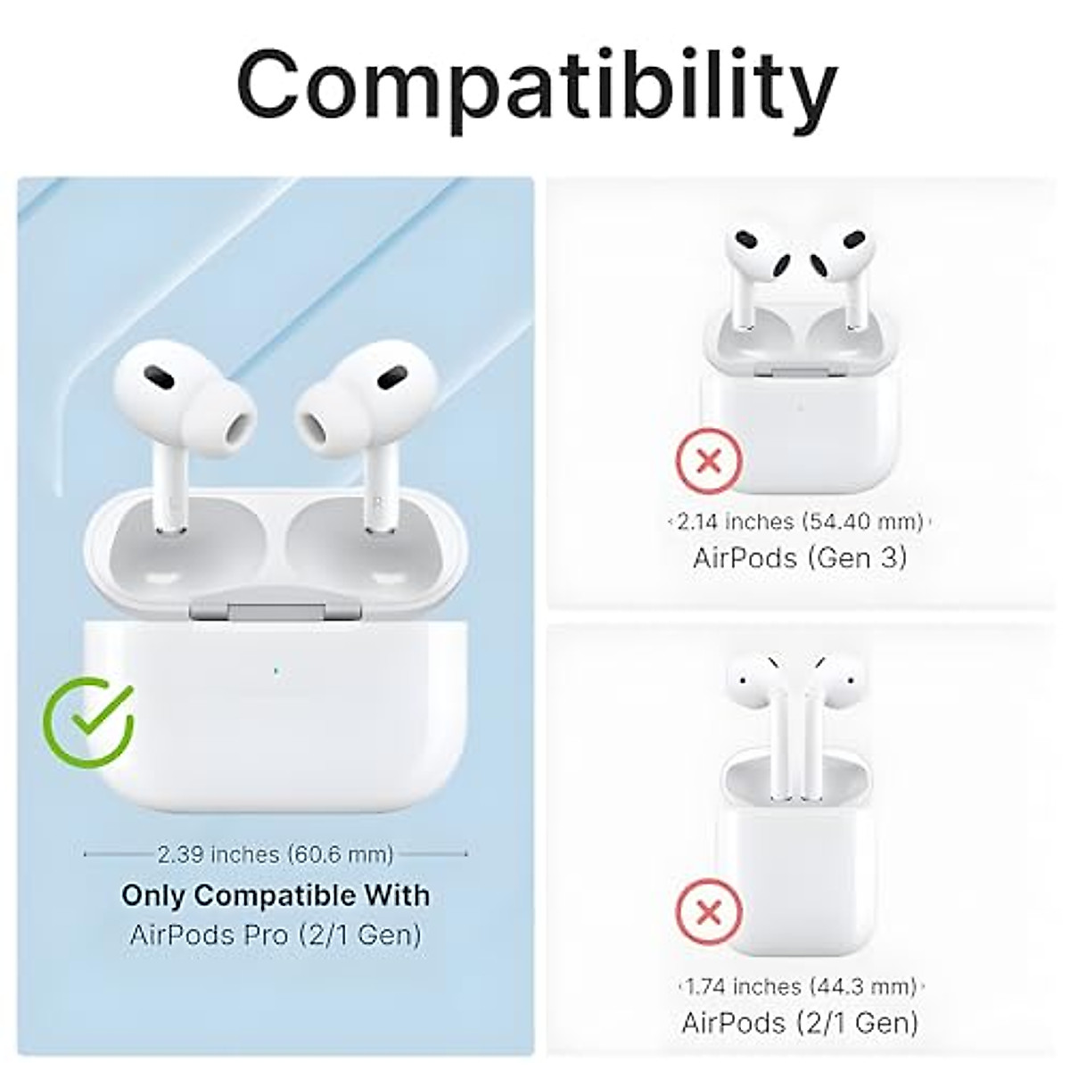 Catalyst Total Protection Case for AirPods Pro 2nd Generation Case - Waterproof, and Shockproof Rugged Full Body Case for AirPods Pro 1 and AirPods Pro 2, Secure Locking System Case with Carabiner