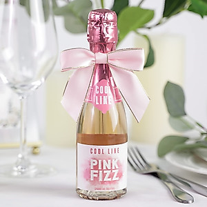 AIMUDI Pink Twist Tie Bows for Treat Bags 3.5" Premade Pink and Gold Bows for Crafts Pre-Tied Pink Bows for Baby Shower, Cello Bags, Wedding Favors, Gift Wrapping, Party Decorations, 50 Counts