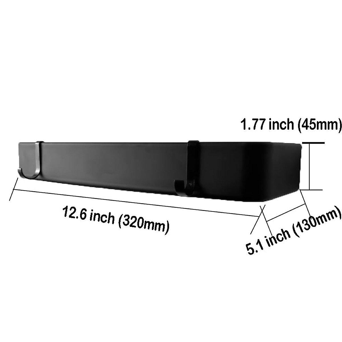 BOZWELL Shower Caddy 2 Pack,Black Adhesive Shower Organizer,Large Capacity for Bathroom Storage&Home Decor&Kitchen,No Drilling with 2 Movable Hooks,Bathroom Shower Accessories 1087-B-2