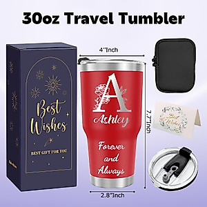 Personalized Tumbler with Names Text - Custom Stainless Steel Insulated Tumblers Personalized 30 Oz Coffee Tumbler with Engraving Name - Personalized Christmas Birthday Gifts for Women Men, 25 Designs