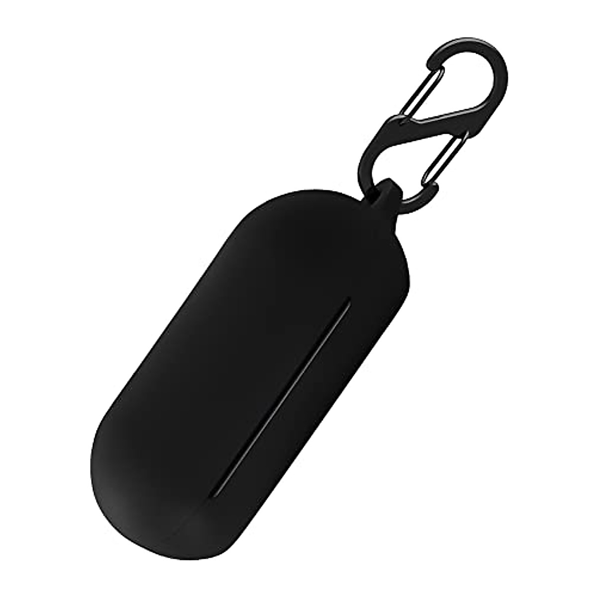 Geiomoo Silicone Carrying Case Compatible with Sony WF-C500, Portable Scratch Shock Resistant Cover with Carabiner (Black)