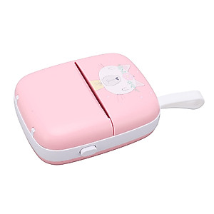 Kelepu Mini Printer Pink Multipurpose Portable Mini HD Mobile Phone Photo Title Note Error Question Thermal Printer for Office Home School Travel