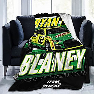 Ryan Blaney 12 All Season Fleece Blanket Throw Ultra Soft Flannel Blanket Digital Printed Premium Fluffy Microfiber Fleece 50"x40"